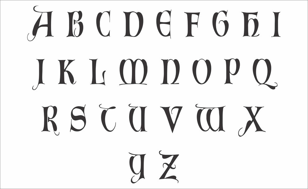 Alphabet Stencil UPPERCASE Peri - Create Custom Signs | Superior Stencils