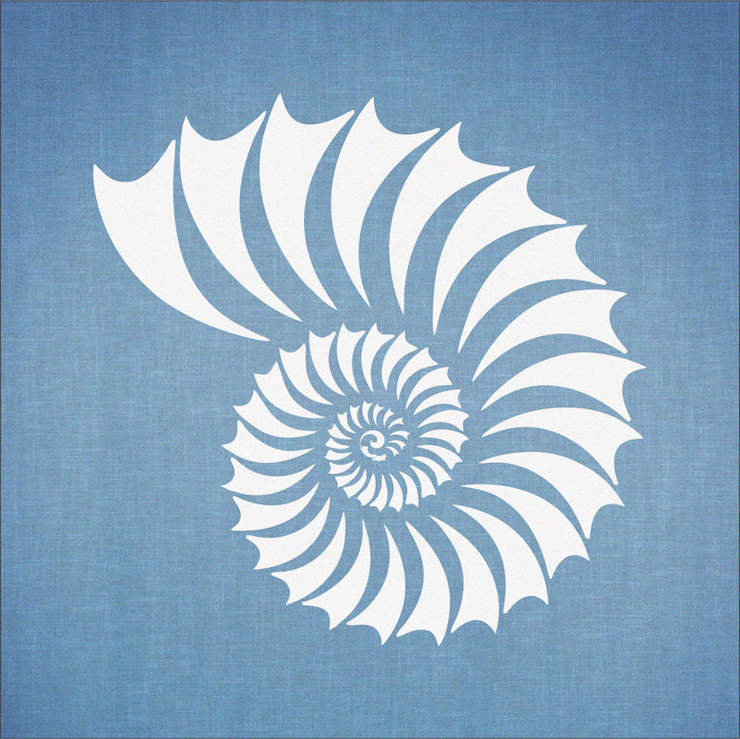 Nautilus Shell Stencil - Shell Stencil - Create Beach Pillows, Beach ...