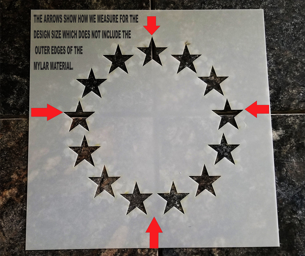 Betsy Ross Star 1776 Stencil - 1776 - Create Betsy Ross Flag Signs ...