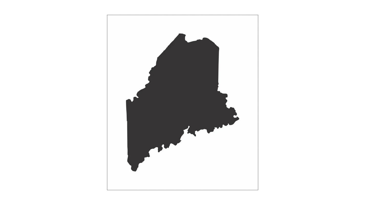 Maine Silhouette Stencil | Superior Stencils