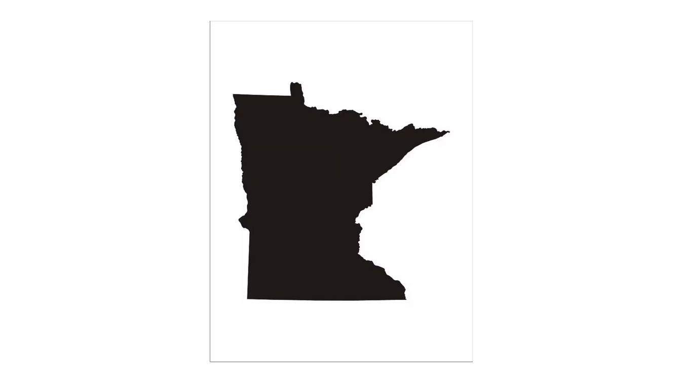 Minnesota Silhouette Stencil | Superior Stencils