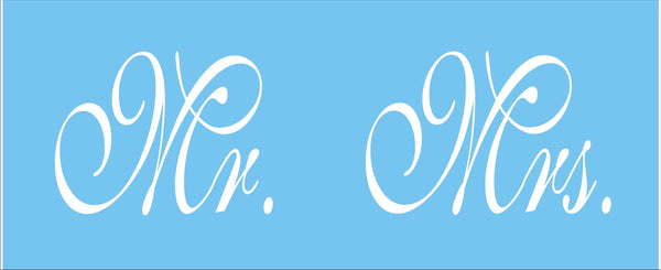 Mr. and Mrs. Stencil Set - Wedding Stencils - Create Wedding Signs ...